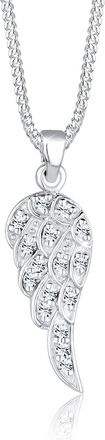 Elli Halskette Damen Flügel Anhänger Boho mit Kristalle aus 925 Sterling Silber