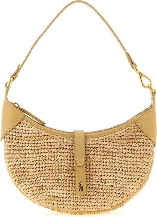 Polo Ralph Lauren Femme, Sacs, Beige, Taille: ONE Size Polo ID Raffia Small Shoulder Bag