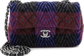 Chanel Classic Single Flap Bag Quilted Wool Mini shoulder bag - Mehrfarbig