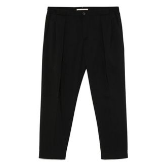 BRIGLIA 1949 Herrenhose mit elastischem Bund und Rei&szlig;verschluss - - Trousers - Herren - Schwarzk - S
