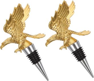 BESTONZON 2stücke Dekorative Weinflaschenverschluss Greifvogel-Statue Aus Legierung Luftdichter Weinstopper Zum Frischhalten Von Wein Öl Bier Und Essig Praktisc