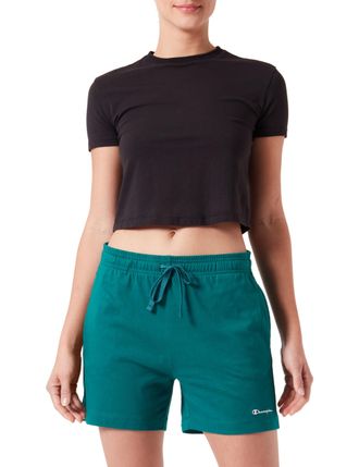 Champion Legacy Icons W - Small Script Logo PRO-Jersey Shorts, Waldgr&uuml;n, S Damen SS24, Waldgr&uuml;n, S