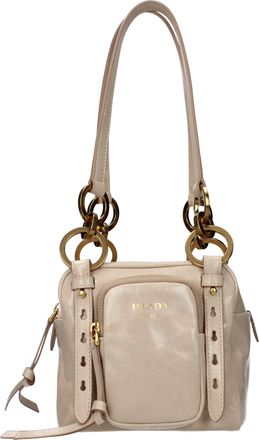 Prada Femmes Sac Bandouli&egrave;re Dangle Cuir Rose/Rose Poudr&eacute;