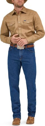 Wrangler Mens Premium Performance Cowboy Cut Reg Jean, Mid Stone, 31W x 34L