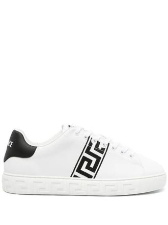 Versace Low-Top Sneaker - Calf Leather Low-Top Sneakers - Gr. 40 (EU) - in Wei&szlig; - f&uuml;r Damen