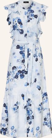 Monari Monari Kleid Mit Volants Und Leinen blau