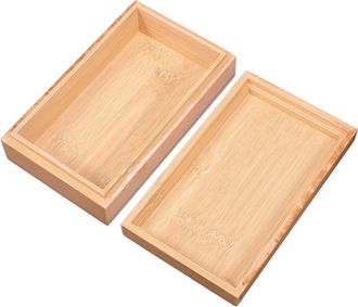 Healifty Aufbewahrungsbox aus Unbehandeltem Holz 15 X 9 X 4cm mit Deckel Kleine Rustikale Holztruhe f&uuml;r Reise und Selbstgemacht Projekte zur Aufbewahrung von E