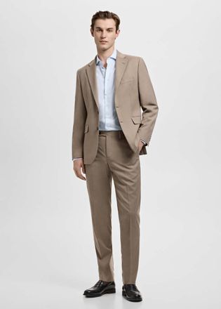 Mango Chemise costume slim fit milleraies bleu ciel - Homme - XXL - MANGO MAN