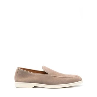 Doucal's Homme, Chaussures, Beige, Taille: 43 EU Mocassin en daim beige avec m&eacute;moire de forme