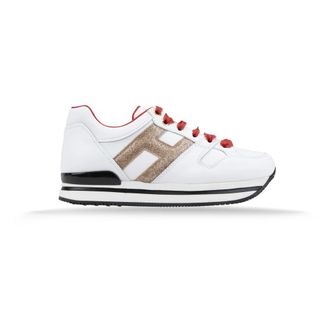 Hogan Leder-Sneaker mit Markendetails - - Shoes - Damen - Wei&szlig; - 34 1/2 EU