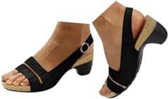 Generic Sandales orthop&eacute;diques pour femme, bout ouvert, antid&eacute;rapantes, confortables, compens&eacute;es et confortables, sandales d&eacute;t&eacute; habill&eacute;es &agrave; bout ouvert avec s