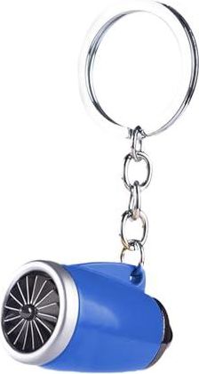 Generic Porte-cl&eacute;s en m&eacute;tal - Porte-cl&eacute;s &eacute;labor&eacute; en forme de moteur davion en m&eacute;tal | Cadeau pour filles, femmes, hommes, fans daviation, porte-monnaie, bleu,