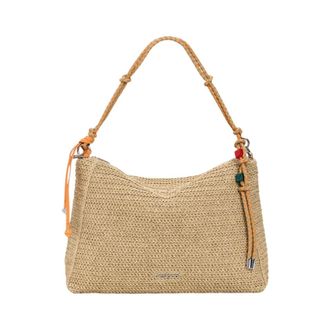 Desigual Femme, Sacs, Beige, Taille: ONE Size Sac bandouli&egrave;re en raphia