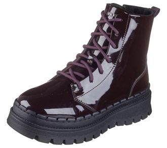 Skechers Damen Jammers-Cool Blocker Mode-Stiefel, Burgunder, 38.5 EU