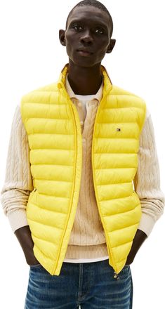 Tommy Hilfiger Herren Packable Recycled Vest Mw0Mw18762 Weste, Yellow (Morningside Yellow), XL