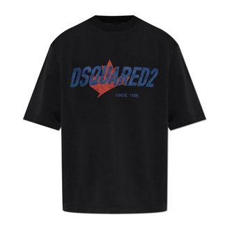 Dsquared2 Branded Logo T-Shirt - - Tops - Herren - Schwarzk - M