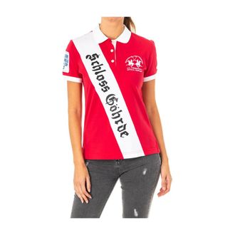 La Martina Kurz&auml;rmeliges Poloshirt - - Tops - Damen - Rot - M