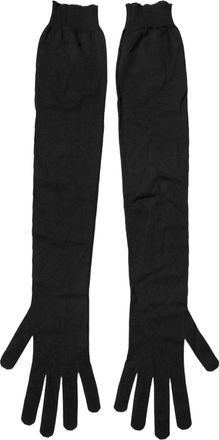 Dolce & Gabbana Long Elbow Length Gloves - Black