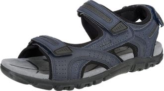 Geox Herren U Sandal Strada D Riemchensandalen, Blau Navy Dk Grey, 45 EU