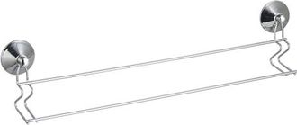 MSV Duschstange doppelt 50cm mit Supersaugnäpfen, Plastik, Mehrfarbig, 30 x 20 x 15 cm