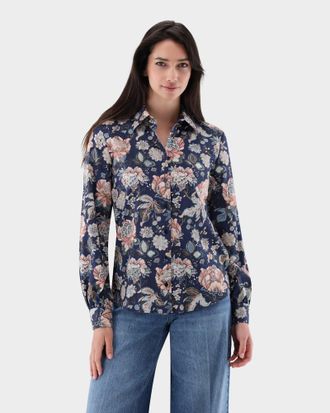 van Laack Hemdbluse mit Blumenprint