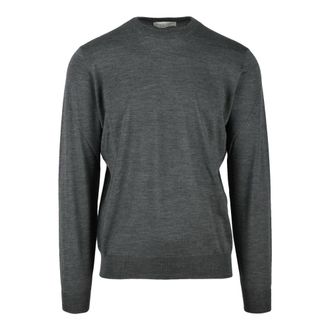 FILIPPO DE LAURENTIIS Merinowolle Rundhalspullover - - Knitwear - Herren - Grau - 3XL