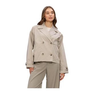 Selected Slfnew Cilo Kurzer Trenchcoat - - Coats - Damen - Beige - M