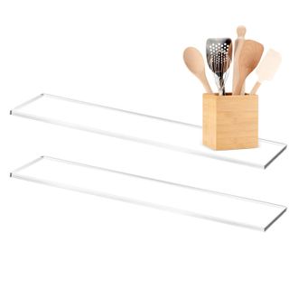 Generic Ersatzregale f&uuml;r K&uuml;chenschr&auml;nke, 2 St&uuml;ck, transparent, robust, Ersatzregale f&uuml;r Wand-Organizer, f&uuml;r K&uuml;chenutensilien, Kosmetik, Bad, Schlafzimmer