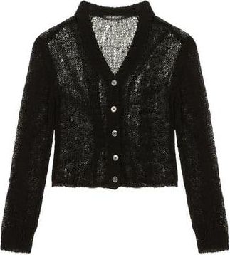 Our Legacy Cardigan maille large en lin et coton m&eacute;lang&eacute;s