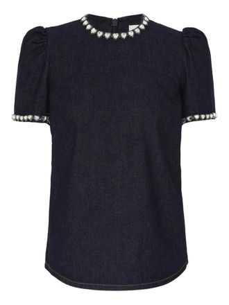 Zimmermann haut en jean &agrave; ornements - Bleu