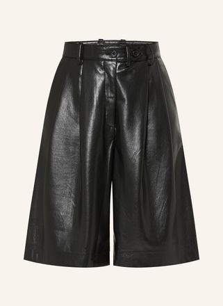 Mrs & Hugs Mrs & Hugs Shorts In Lederoptik schwarz