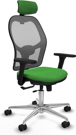 Piqueras y Crespo Ergonomischer Stuhl mit Lendenwirbelst&uuml;tze mit 3D-Armlehnen und h&ouml;henverstellbarem Kopfteil, ausgestattet mit Syncro/Traslack und injiziertem Schaumst