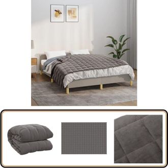 vidaXL Gewichtsdecke Grau 140x200 cm 10 kg Stoff - Gewichtsdecke - Schlafdecke - Bettdecke - Kuscheldecke - Stressabbau