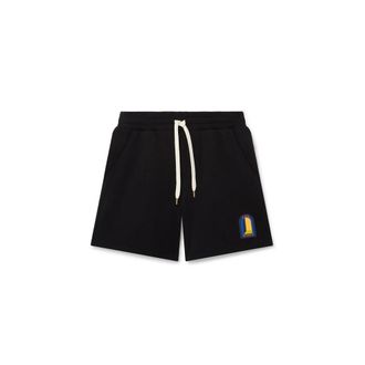 Casablanca Short de surv&ecirc;tement &agrave; patch LArche De Nuit - - Shorts - Herren - Schwarzk - 2XL