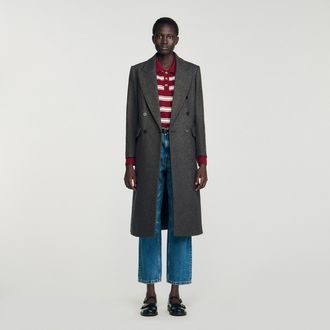 Sandro Taillierter Mantel mit Doppelknopf