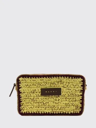 Marni Kleine H&auml;kel-Schultertasche aus Wolle mit verstellbarem Riemen