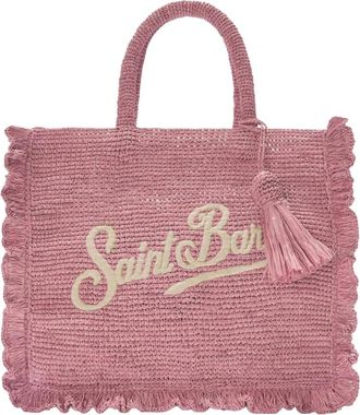 MC2 Saint Barth Femme, Sacs, Rose, Taille: ONE Size Volant Raffia Bag