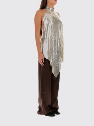 Stella McCartney Top de soir&eacute;e asym&eacute;trique en aluminium avec col am&eacute;ricain
