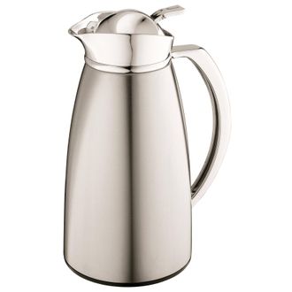 axentia Axentia Isolierkanne 1 l, Edelstahlmantel, Glaseinsatz Kaffeekanne, Edelstahl, 13.5x13.5x28 cm