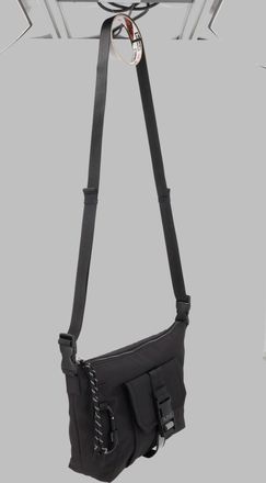 A.P.C. Mens Shoulder Bag Besace Trek Black Polyamide