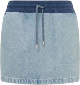 Moschino Femme, Jupes, Bleu, Taille: 38 FR Mini-jupe en jean de coton