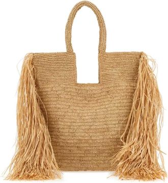 Made for a Woman Femme, Sacs, Beige, Taille: ONE Size Sac fourre-tout Kifafa Frange M