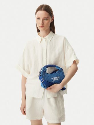 Tommy Jeans Handtasche Tommy Jeans Tjw Summer Crochet Crossover AW0AW18779 Blau