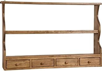 Biscottini International Plate-Forme &eacute;tag&egrave;re Murale Bois 107,5 x 18,5 x 68 cm | &Eacute;tag&egrave;re de Cuisine Murale Finition Naturelle | &Eacute;tag&egrave;re Murale Made in Italy