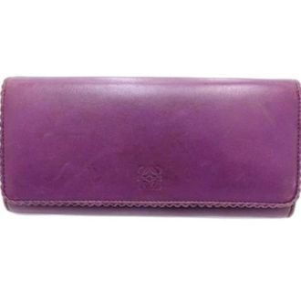 Loewe Pre-owned Leder Portemonnaie - - Pre-owned - Damen - Lila - ONE SIZE