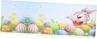 Holibanna Fenstervorhang Mit Osterhasen- Fr&ouml;hliche Ostern Dekoration F&uuml;r K&uuml;che Hochwertigem F&uuml;r Stilvolle Fenstergestaltung Wohnr&auml;umen