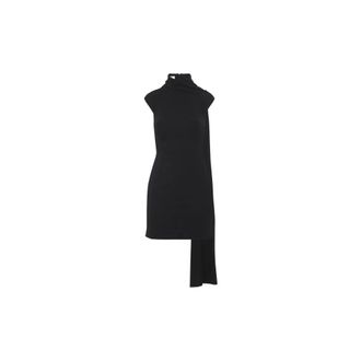 Jean Paul Gaultier Femme, Robes, Noir, Taille: 38 FR Asymmetric Drape Sheath Dress