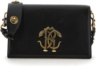 Roberto Cavalli Sac &agrave; bandouli&egrave;re Mirror Snake - Femme - Sacs - Noir - Taille: ONE Size
