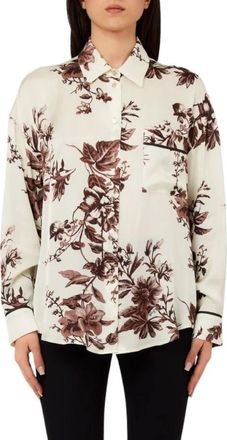 Liu Jo Femme, Blouses et Chemises, Multicolore, Taille: 42 FR Camicia Fantasia Fiori
