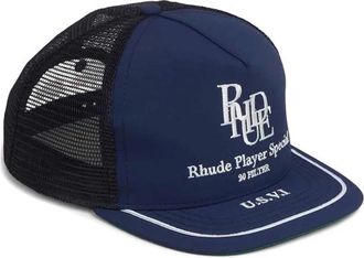 Rhude Homme, Accessoires, Bleu, Taille: ONE Size Curved Peak Mesh Cap